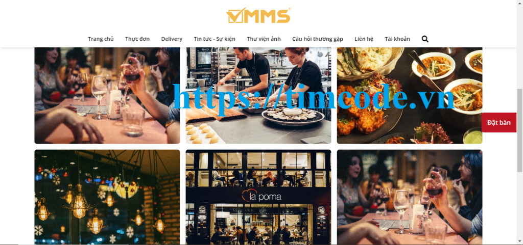 Template quản lý nhà hàng html - css - javascript tải miễn phí