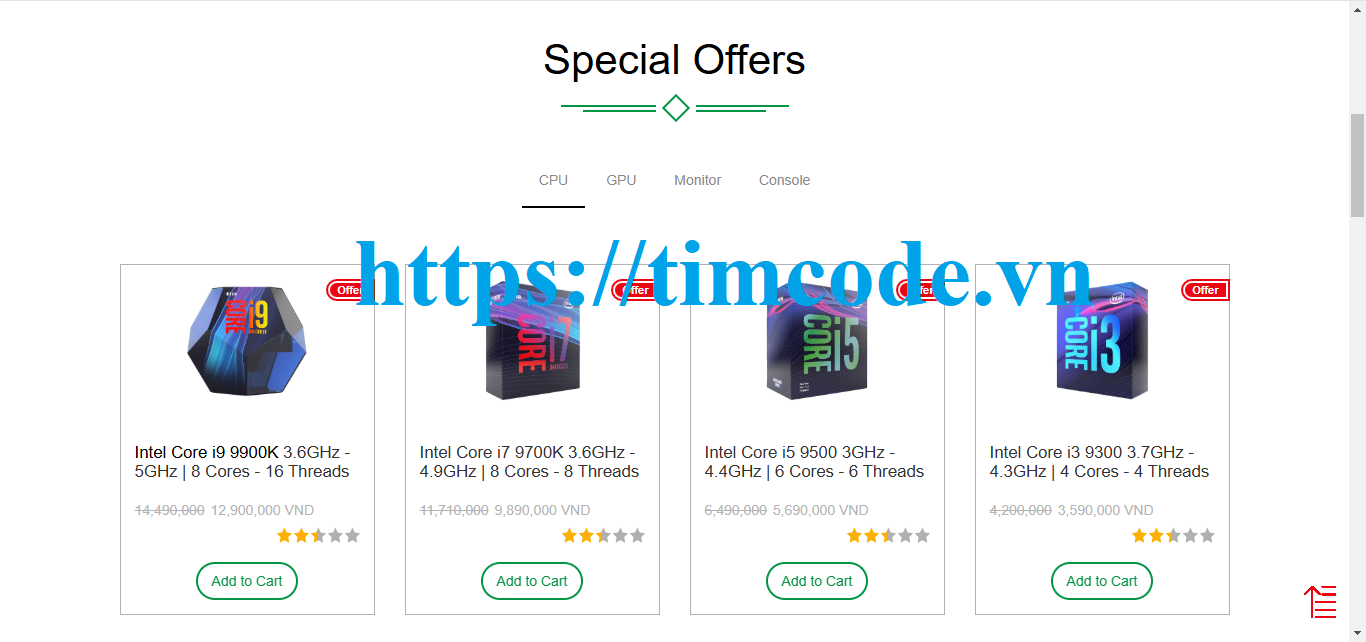 Template website bán hàng máy tính linh kiện html – css – javascript