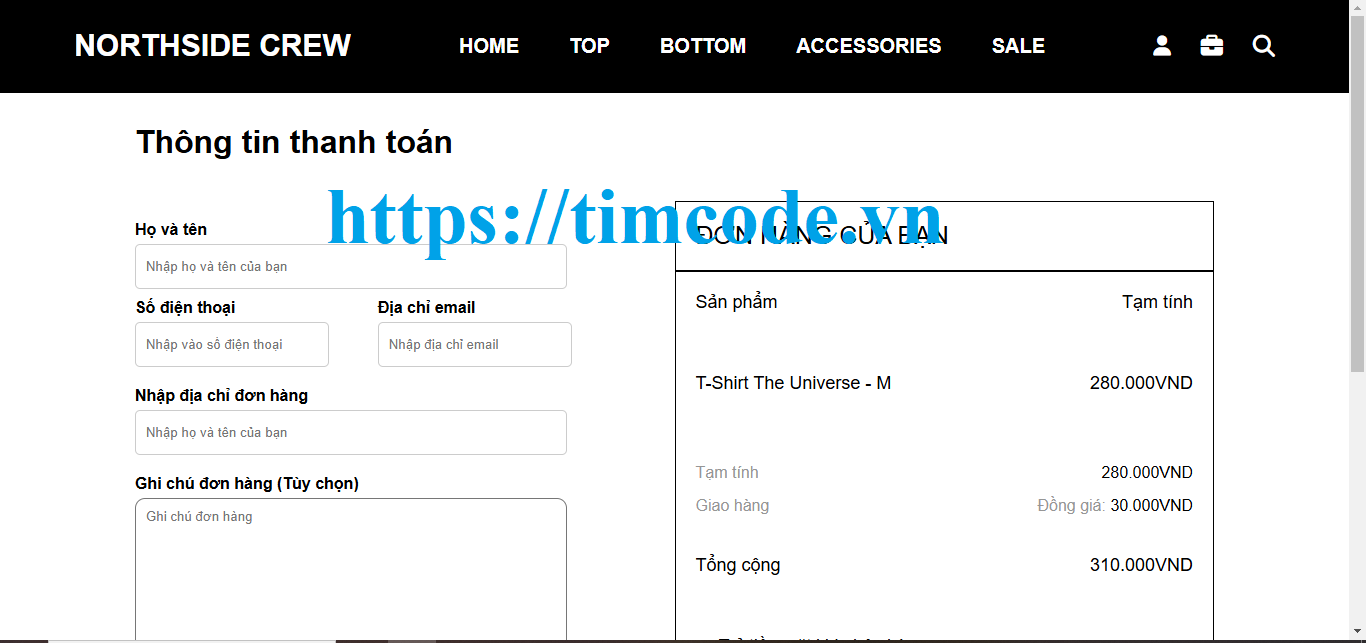 Code template website bán hàng thời trang html – css – javascript