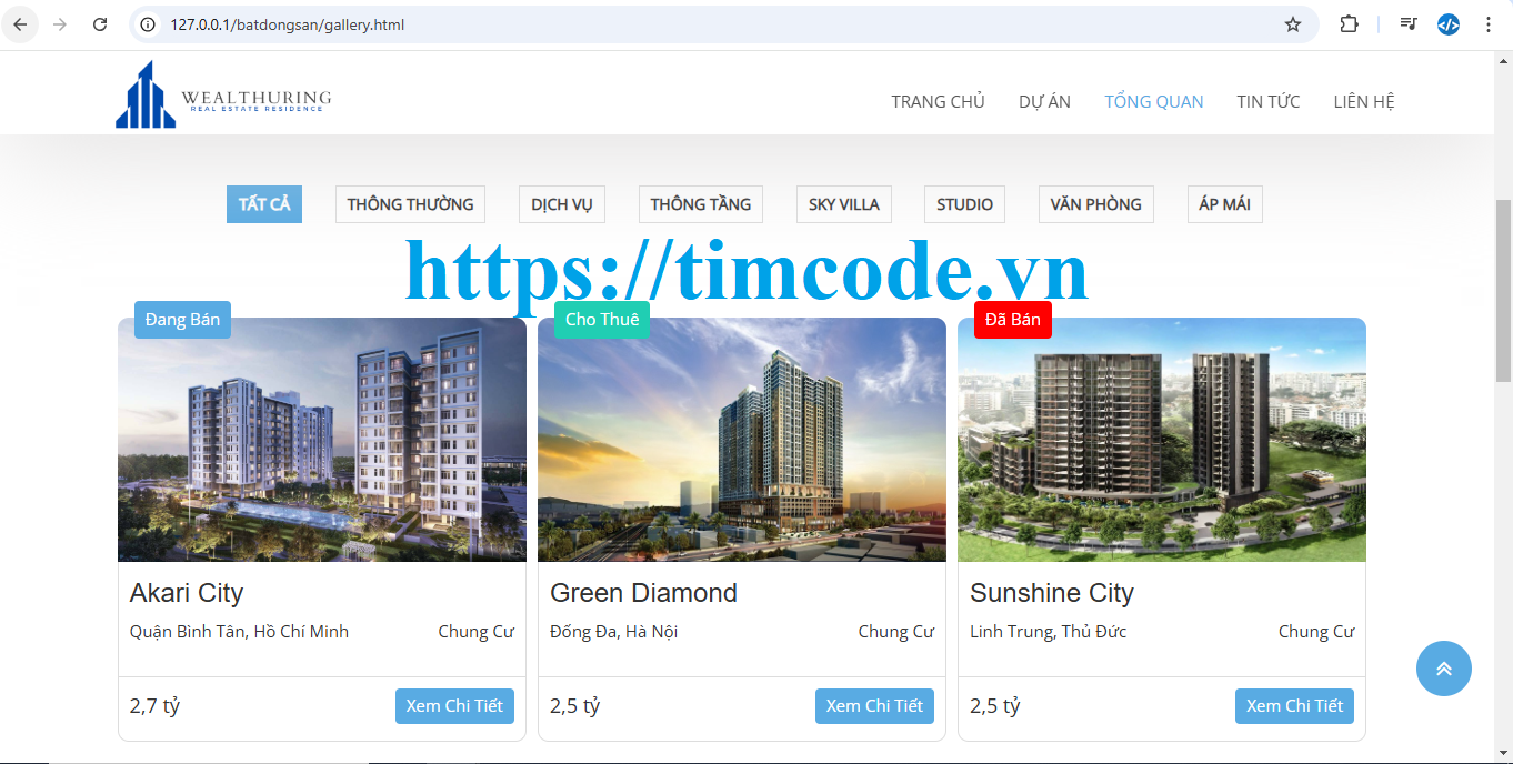 Code template website bất động sản html – css – javascript